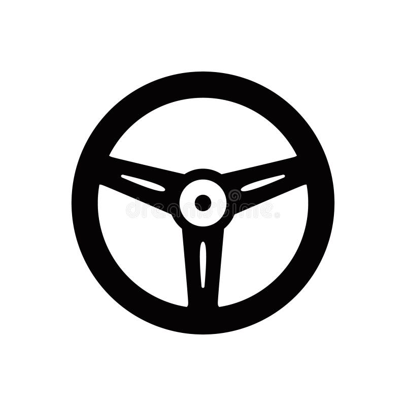 Steering Wheel Icon Vector. Machine Control Illustration Sign. Steer ...