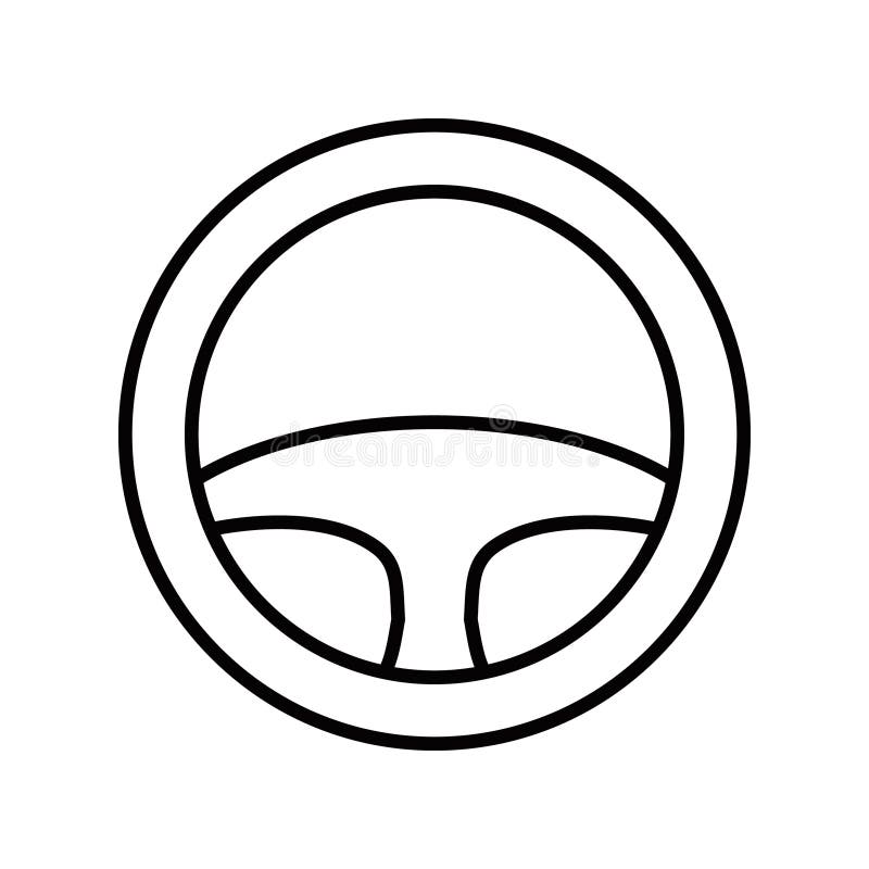 Steering Wheel Icon Vector. Machine Control Illustration Sign. Steer ...