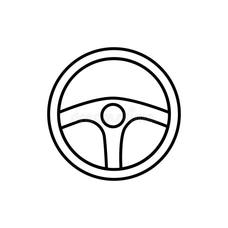 Steering Wheel Icon Vector. Machine Control Illustration Sign. Steer ...
