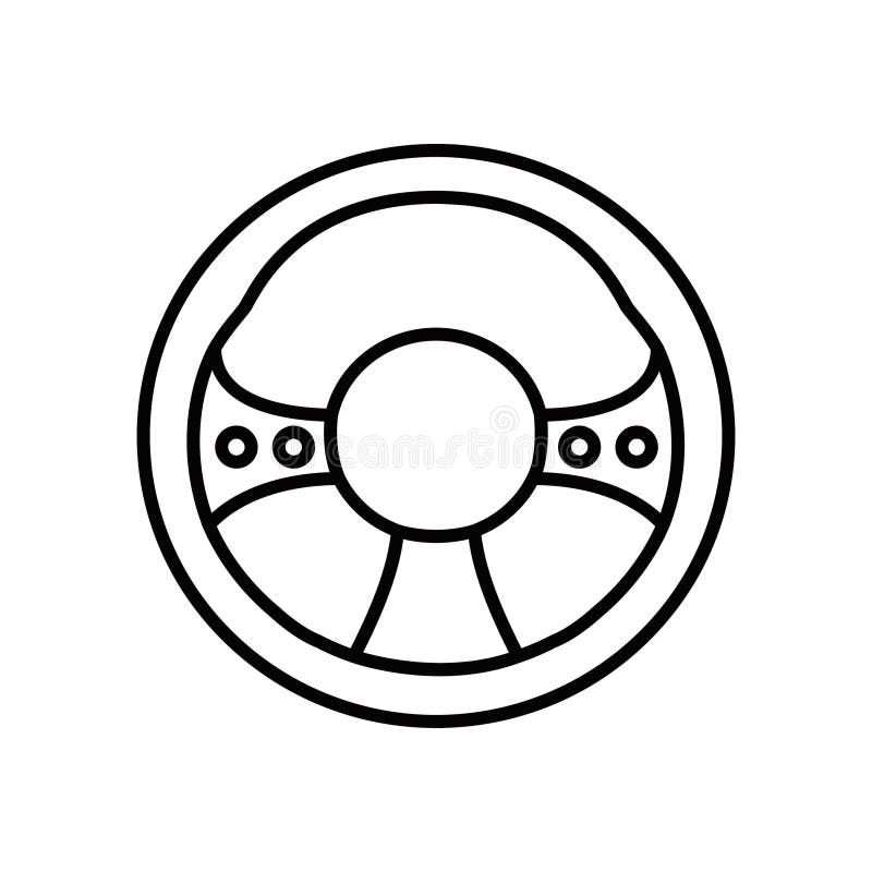 Steering Wheel Icon Vector. Machine Control Illustration Sign. Steer ...