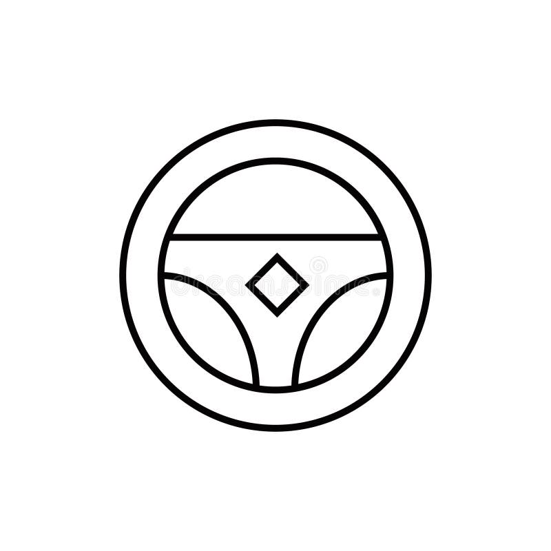Steering Wheel Icon Vector. Machine Control Illustration Sign. Steer ...