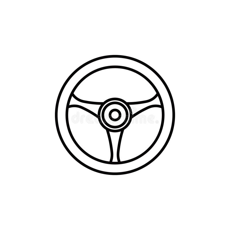 Steering Wheel Icon Vector. Machine Control Illustration Sign. Steer ...