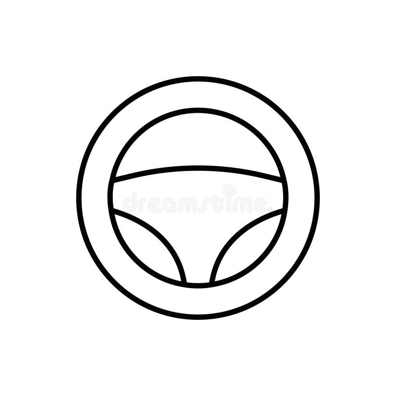 Steering Wheel Icon Vector. Machine Control Illustration Sign. Steer ...