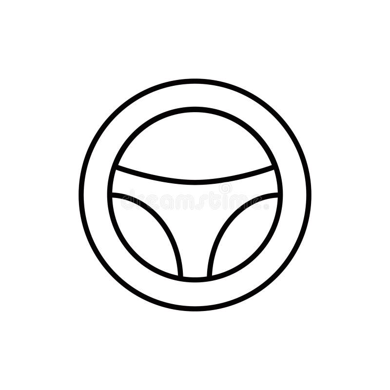 Steering Wheel Icon Vector. Machine Control Illustration Sign. Steer ...