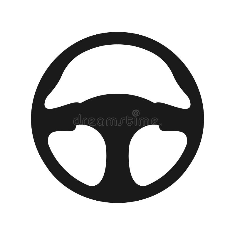 Steering Wheel Symbol in Continuous Line Drawing Style. Abstract ...