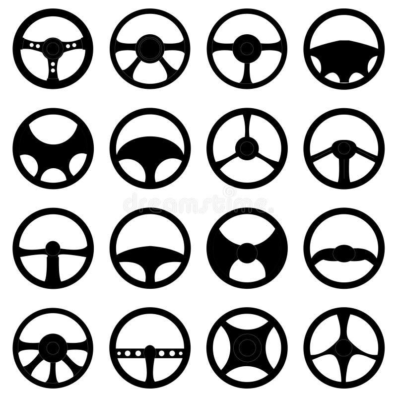 Black Steering Wheels Stock Illustrations – 1,129 Black Steering Wheels ...