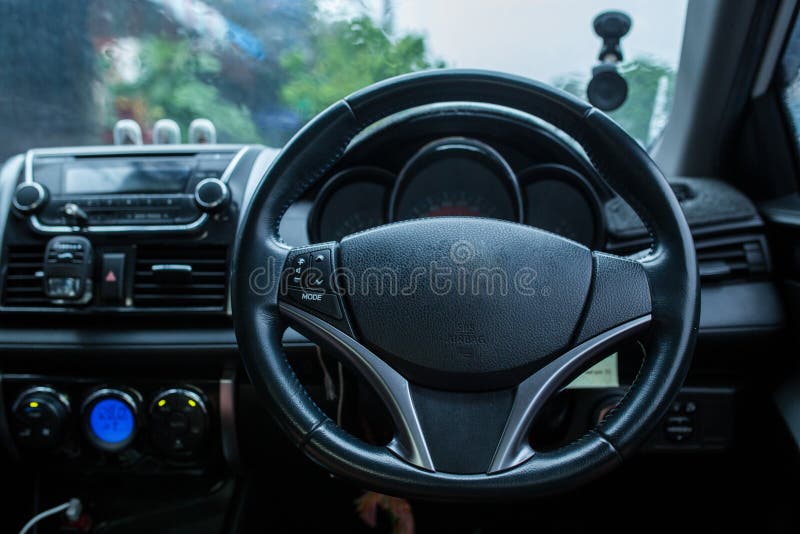 Steering wheel, Interior stock image. Image of driver - 81474285