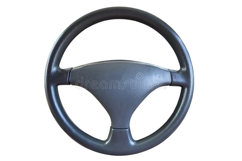 Steering Wheel Isolated on White Background Stock Image - Image of ...