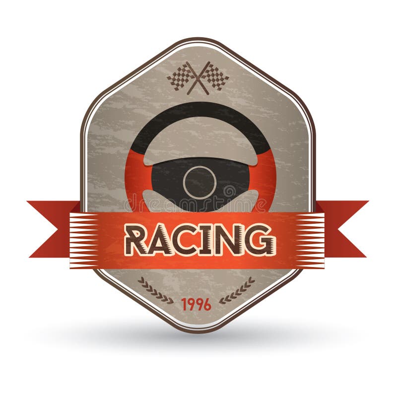 Steering Wheel Label. Vector Illustration Decorative Design Stock ...