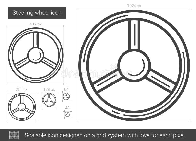 Steering Wheel Line Drawing Stock Illustrations – 695 Steering Wheel ...