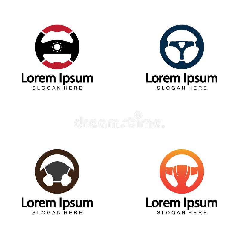 Steering Wheel Logo. Vector Illustration Stock Vector - Illustration of ...