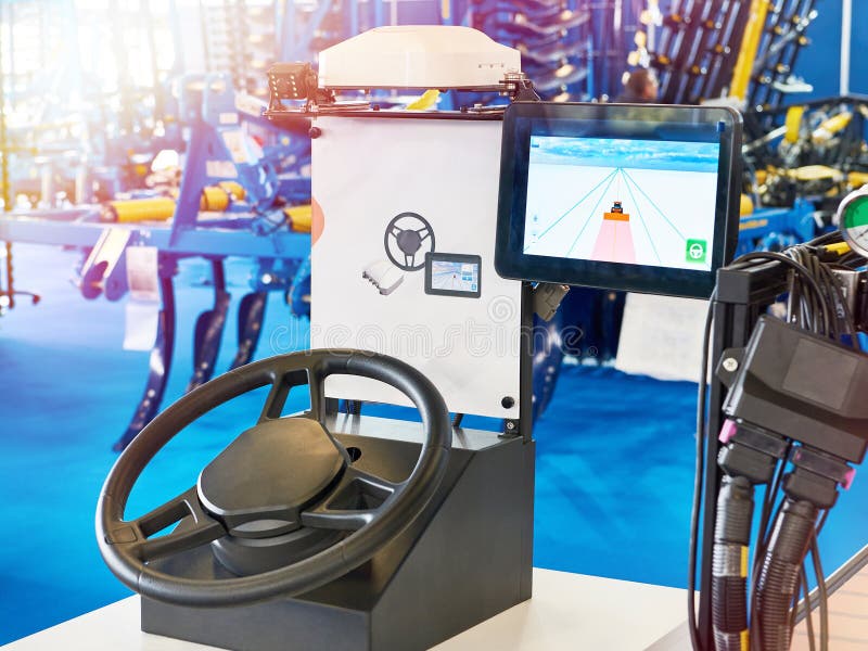 Steering Wheel for Operating Agricultural Machine Stock Photo - Image ...