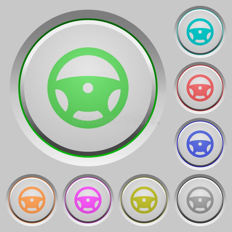 Steering Wheel Push Buttons Stock Vector - Illustration of mastery ...