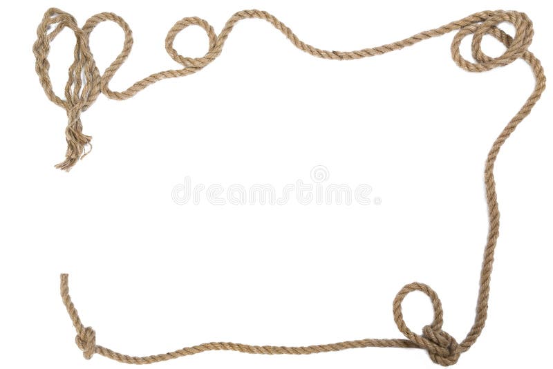 Steering Wheel with a Rope on a White Background Stock Image - Image of ...