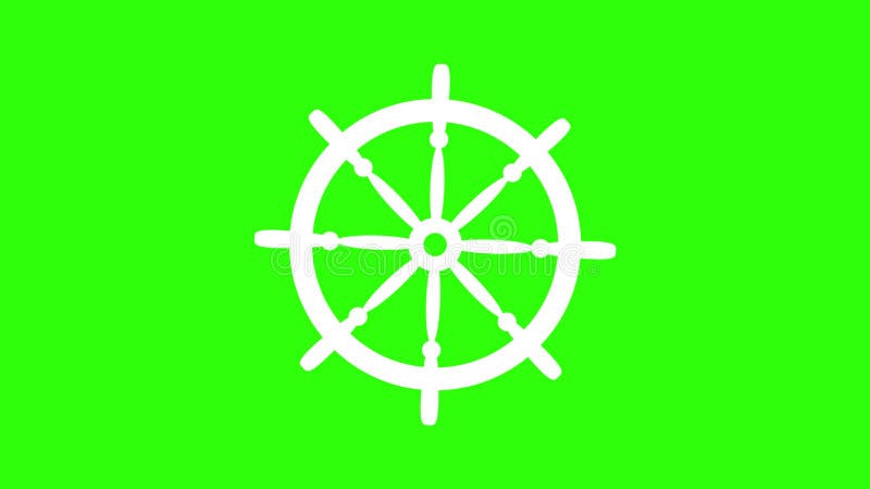 Steering Wheel of the Ship Turning, Animated Boat Steering Wheel ...