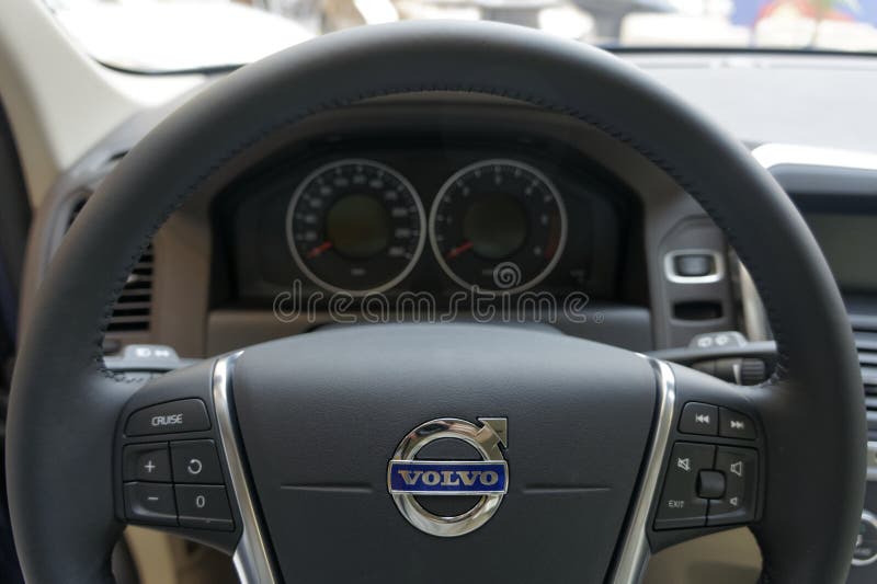 Volvo steering wheel editorial stock image. Image of wheel - 30079654