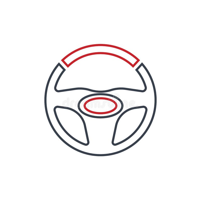 Steering Wheel vector logo stock vector. Illustration of logo - 179096510