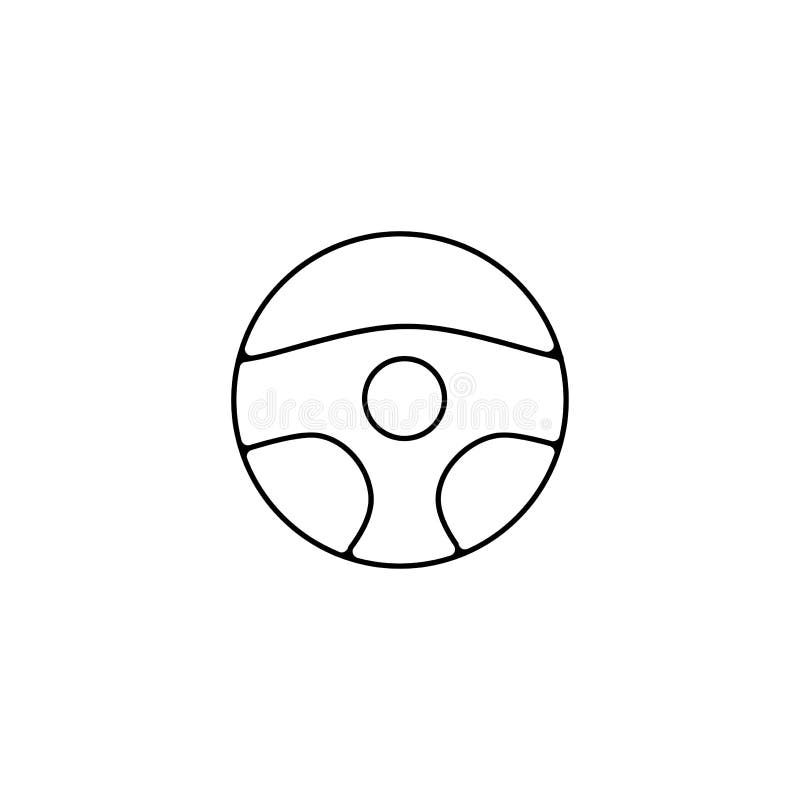 Steering Wheel Line Icon. Car Steering Wheel Linear Outline Icon Stock ...