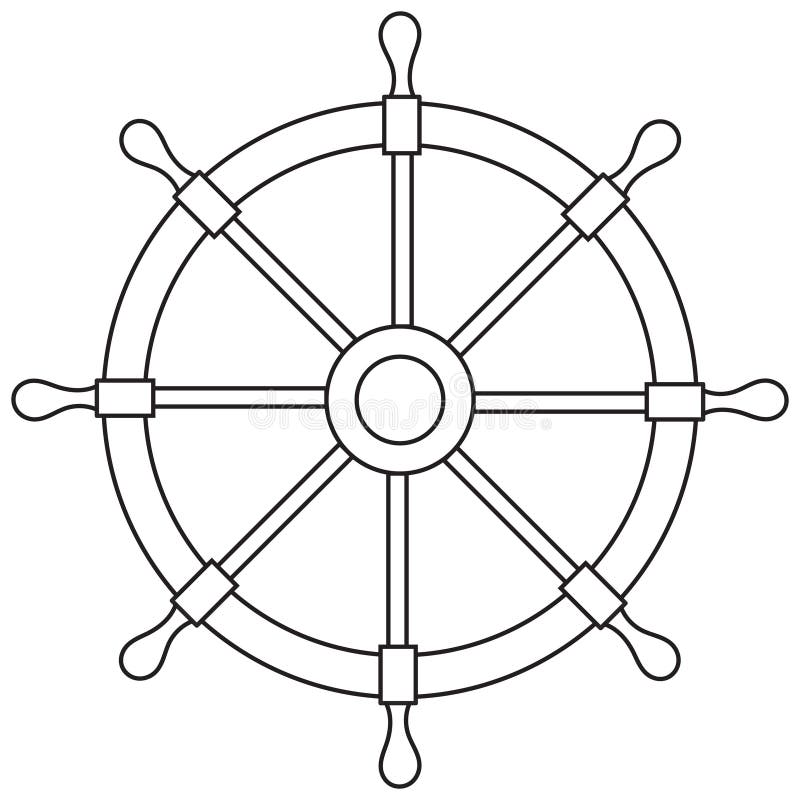 Pirate Ship Steering Wheel Drawing Pirate Steering Wheel. Piracy Icon