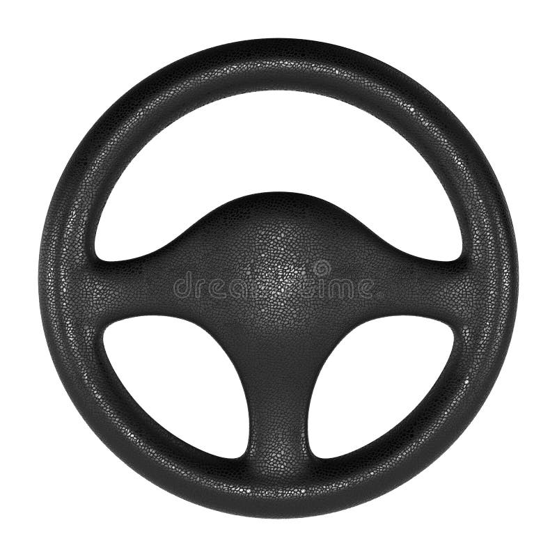 Steering Wheel on White Background Stock Illustration - Illustration of ...