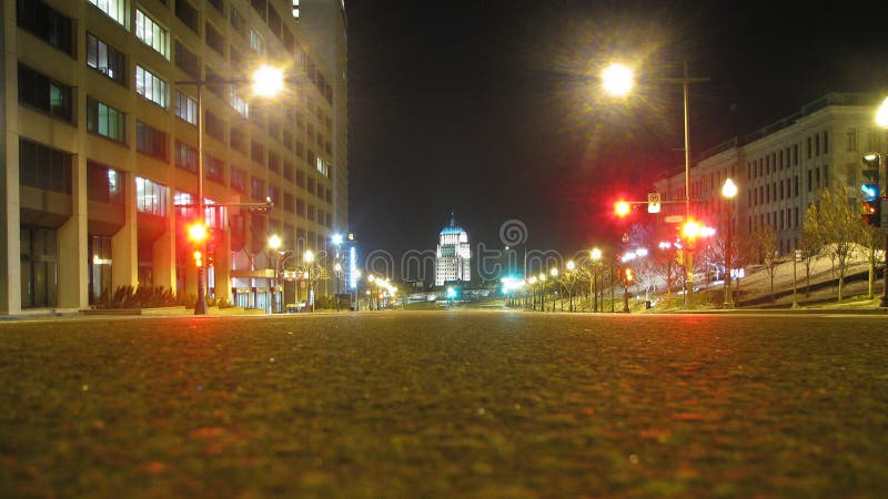Steet lights in the night stock photo. Image of night - 95998498