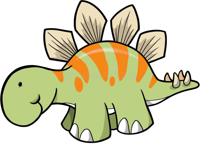 Stegosaurus Dinosaur stock vector. Illustration of happy - 4037749