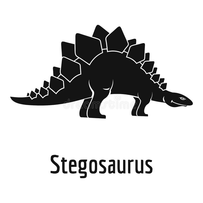 Stegosaurus Icon, Simple Style. Stock Vector - Illustration of logo ...