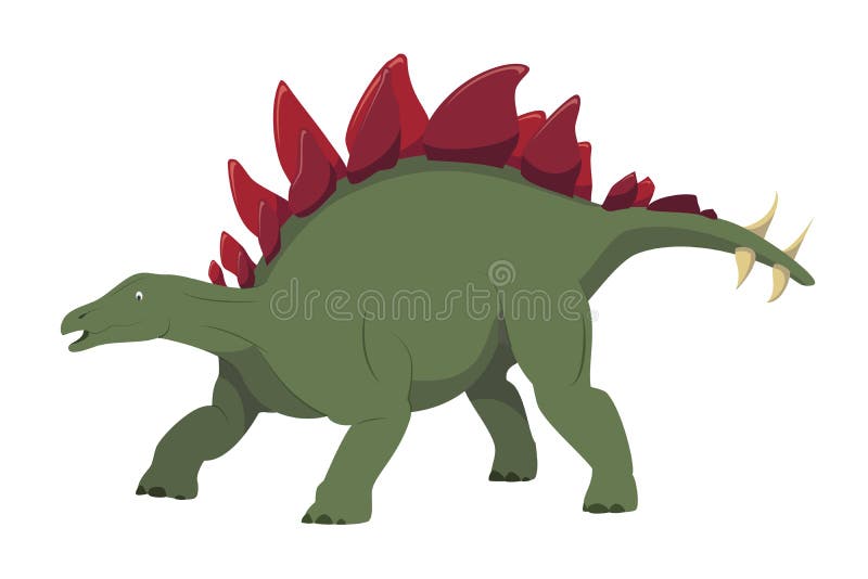 Stegosaurus Vector Illustration Isolated in White Background Stock ...