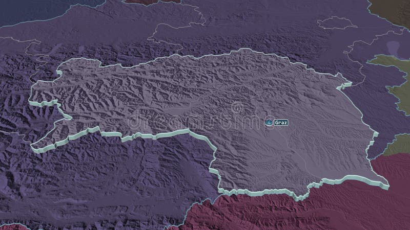 Steiermark, Austria - Extruded with Capital. Administrative Stock ...