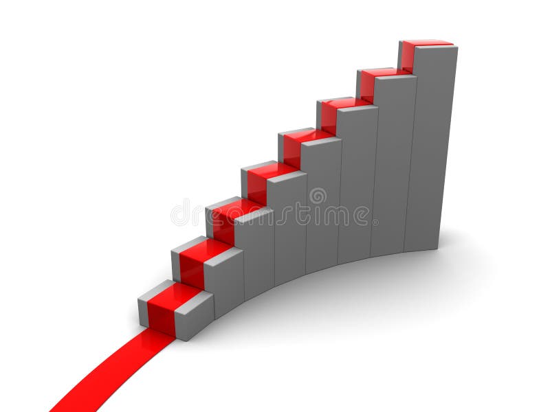 Steigende Diagramme, Treppen Stock Abbildung - Illustration von ...
