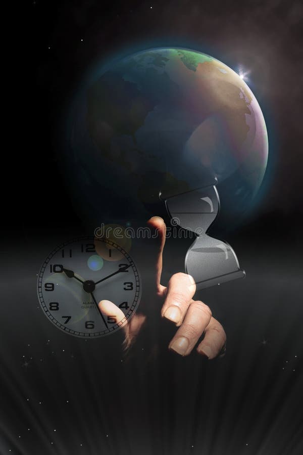 Steigende Erde-Zeit stockbild. Bild von atomar, konzepte - 3715909