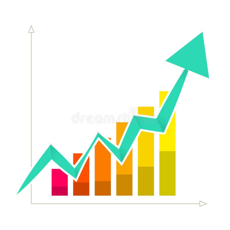 Steigender Pfeil-Diagramm-Vektor Vektor Abbildung - Illustration von ...