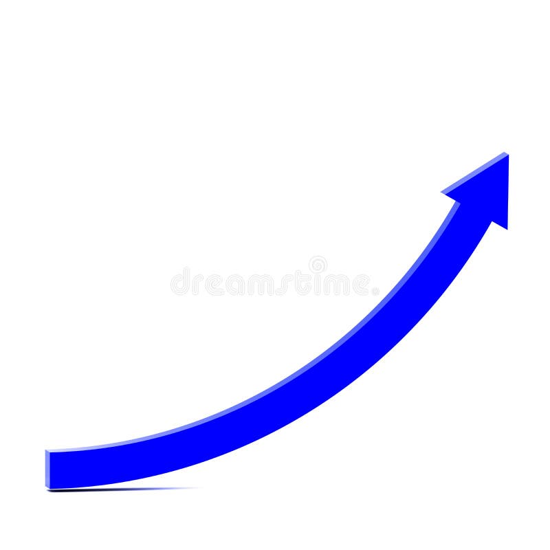 Steigender Pfeil Und Balkendiagramm Stock Abbildung - Illustration von ...