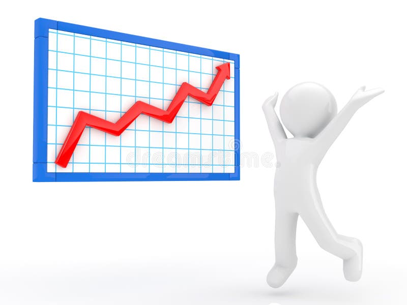 Steigende Grafik stock abbildung. Illustration von geschäft - 33253783