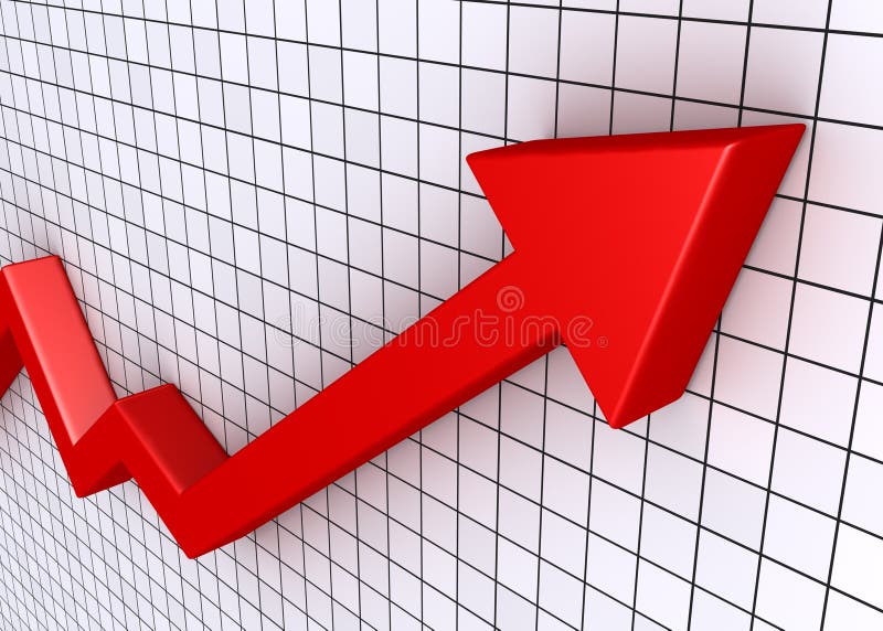 Steigendes Diagramm Mit Raster Stock Abbildung - Illustration von ...
