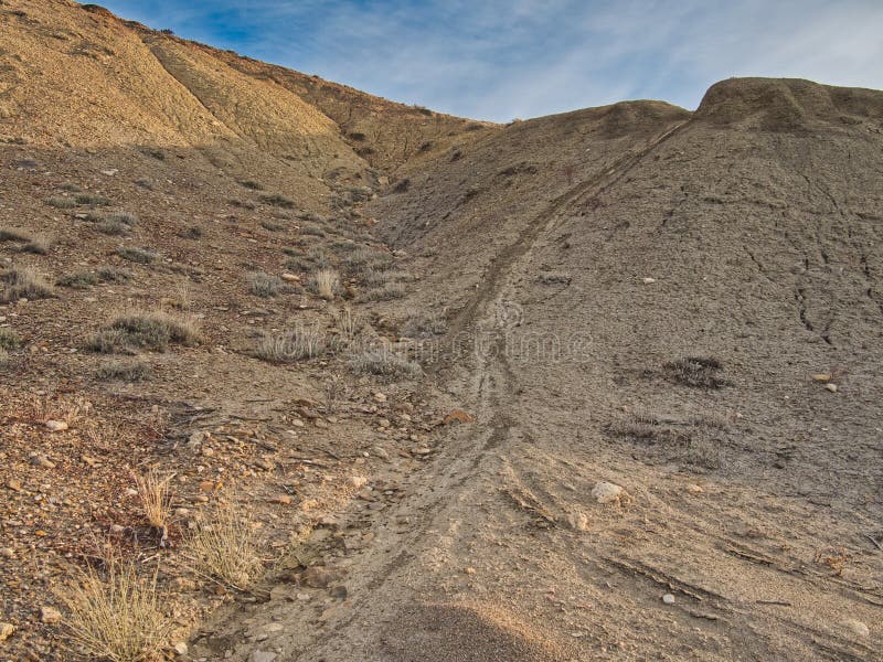 Steile Helling Op De Sleep Van Bergbiking Stock Afbeelding - Image of ...