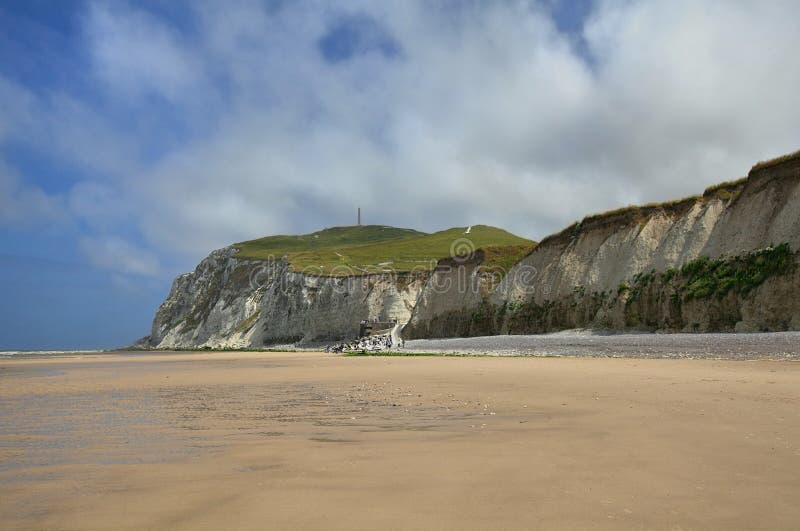Steile Kust Dichtbij Wissant-stad, Frankrijk. Stock Foto - Image of ...