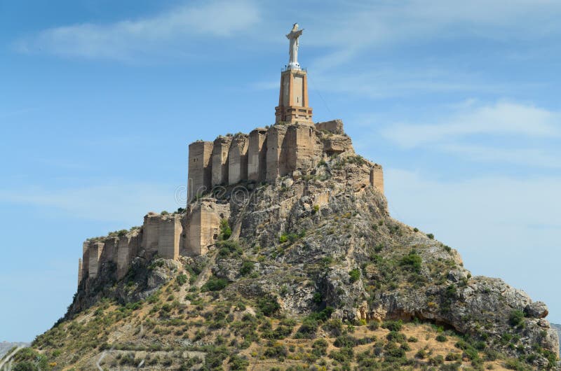 Steiler Hügel Von Monteagudo Mit Islamischer Burg Stockbild - Bild von ...