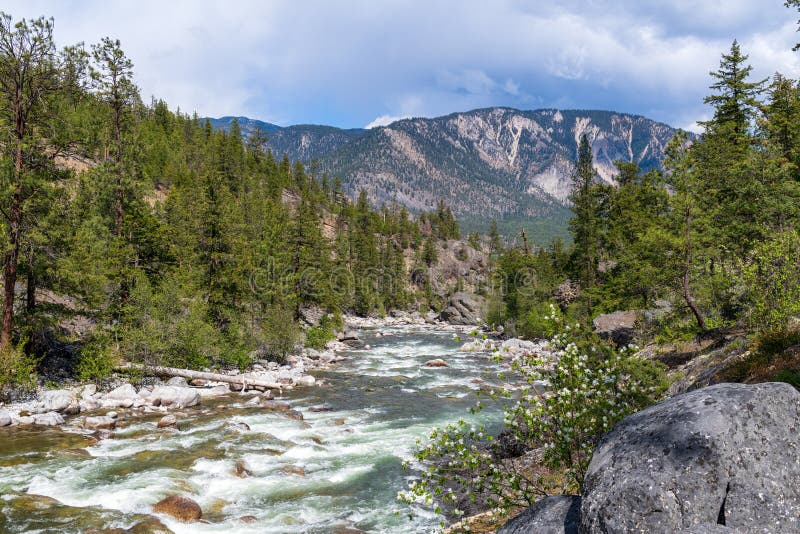 The Stein River in Early Spring, British Columbia, Canada Stock Image ...