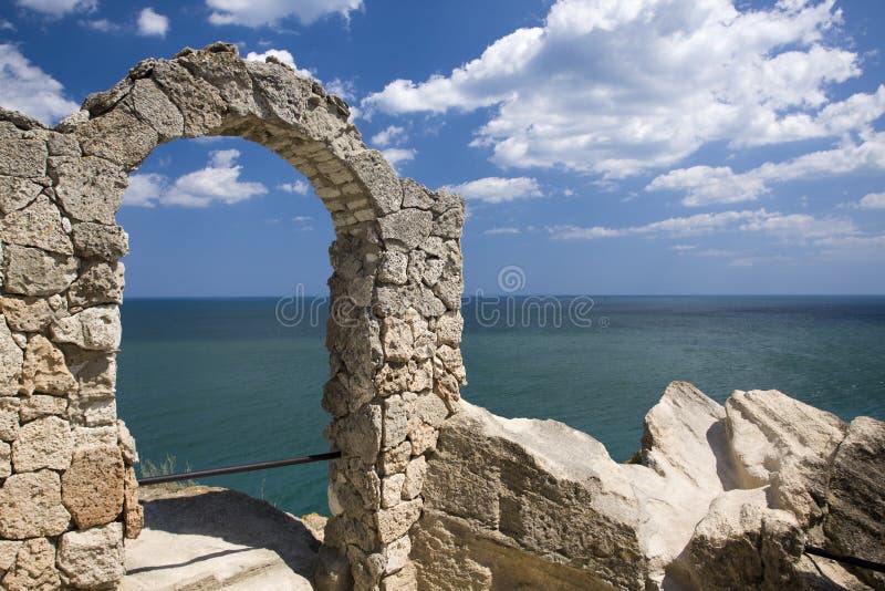 Kap Kaliakra Festung Bulgarien Stockfoto - Bild von festung, nave ...