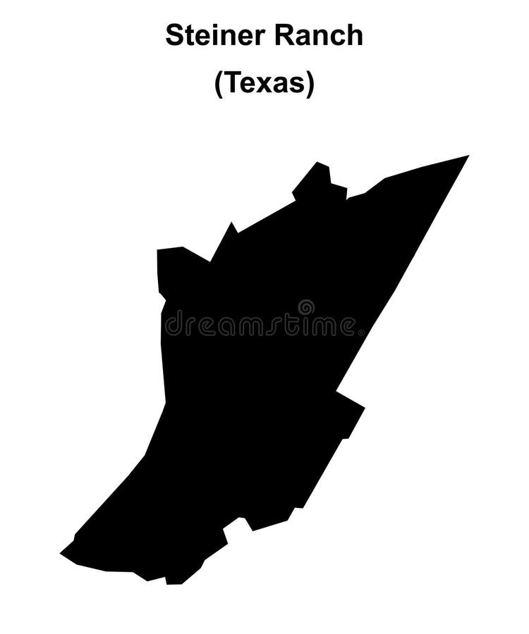 Steiner Ranch outline map stock vector. Illustration of blank - 357649691
