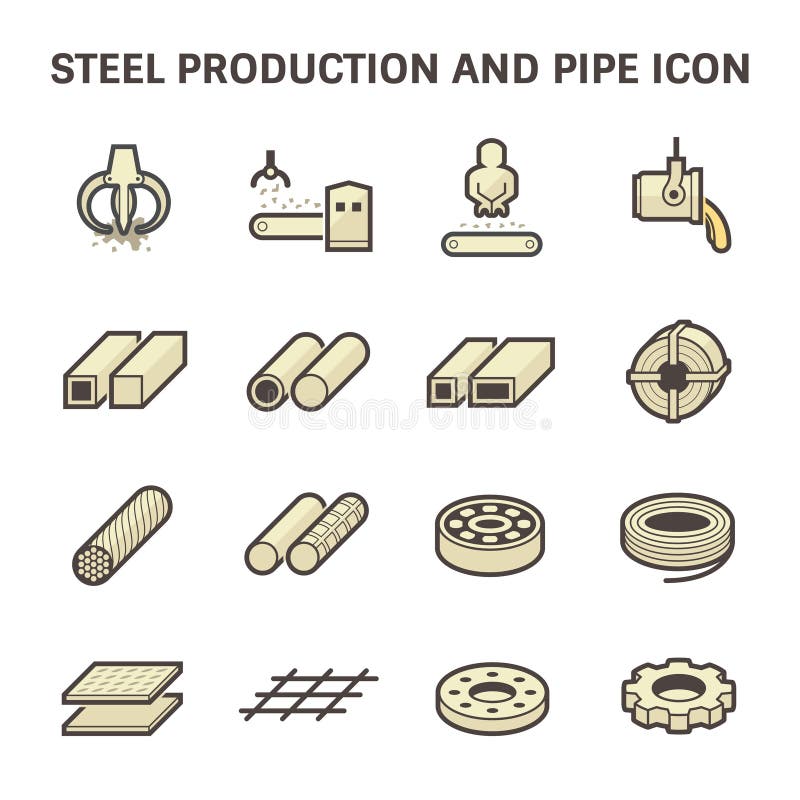 Stel Metal Icon stock vector. Illustration of manufacture - 91081380