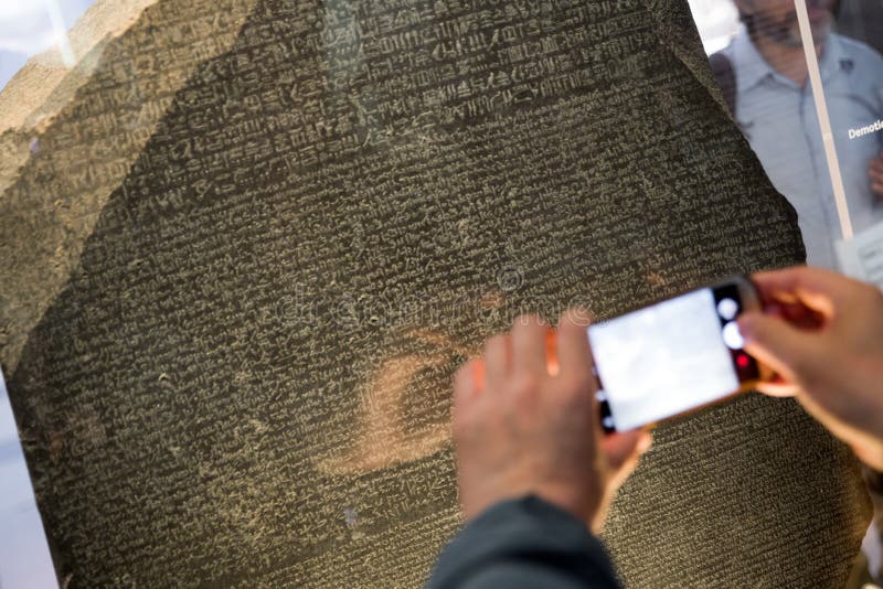 Stele Di Rosetta A British Museum A Londra Fotografia Stock Editoriale ...