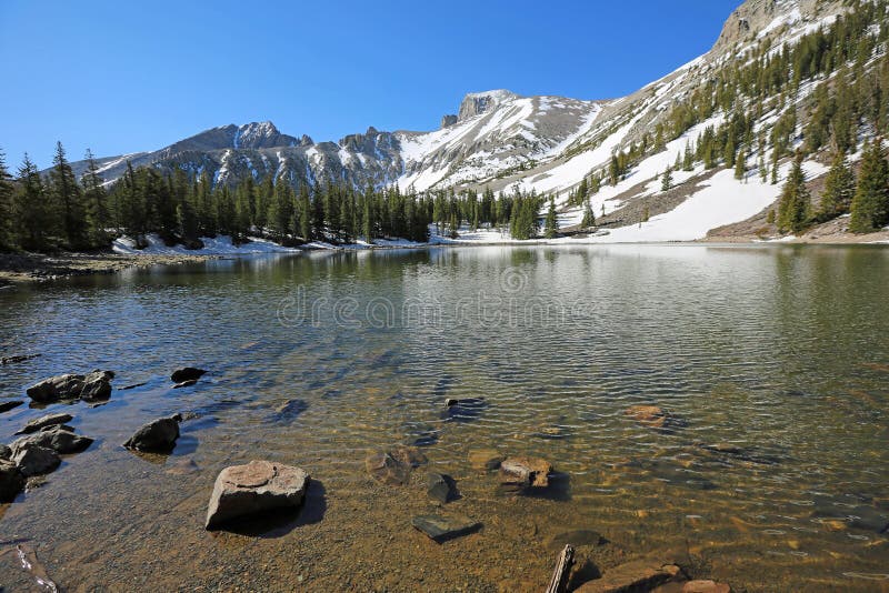 Stella Lake and Snake Range Stock Image - Image of natural, alpine ...