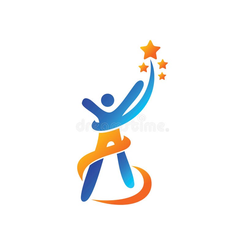 Stella Logo Design Template Isolated Di Successo Illustrazione ...