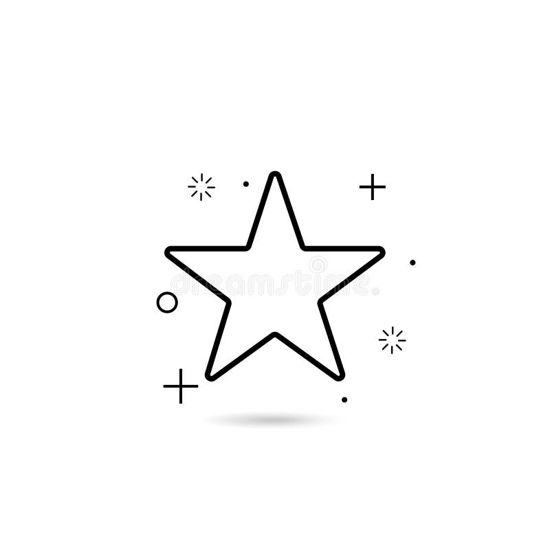 Stella Moderna in Stile Su Sfondo Bianco Illustrazione Vettoriale ...