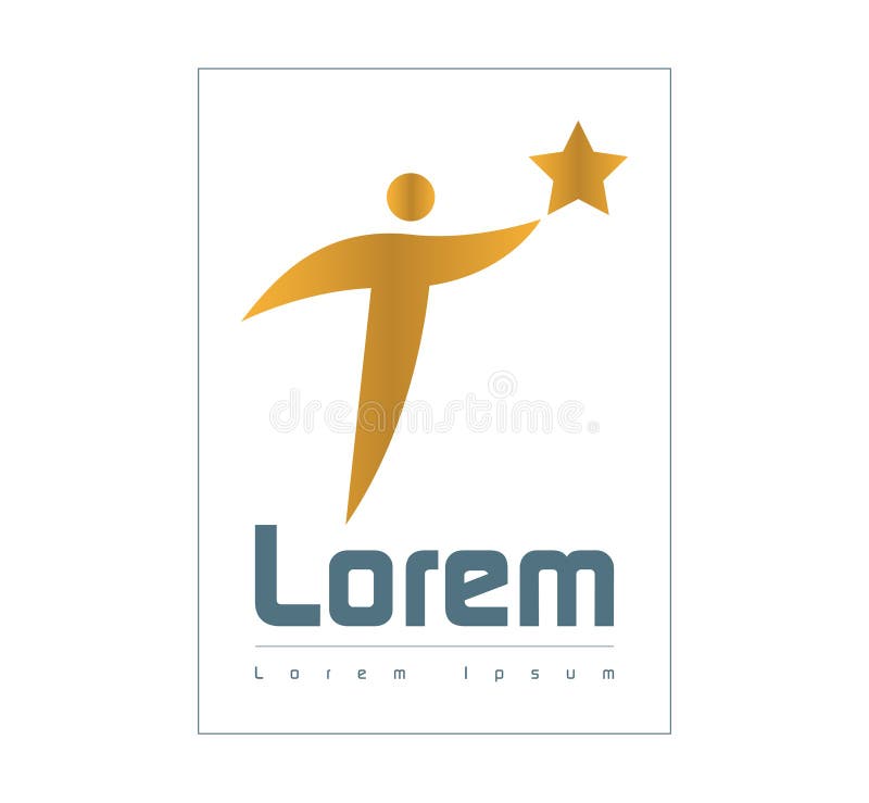 Stella Person Logo Concept Design Illustrazione di Stock ...