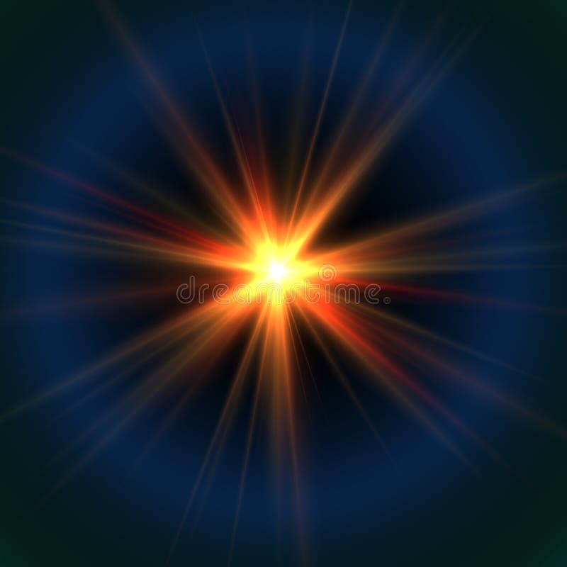 Stellar Beams - Light with Rays and Halo Stock Illustration ...