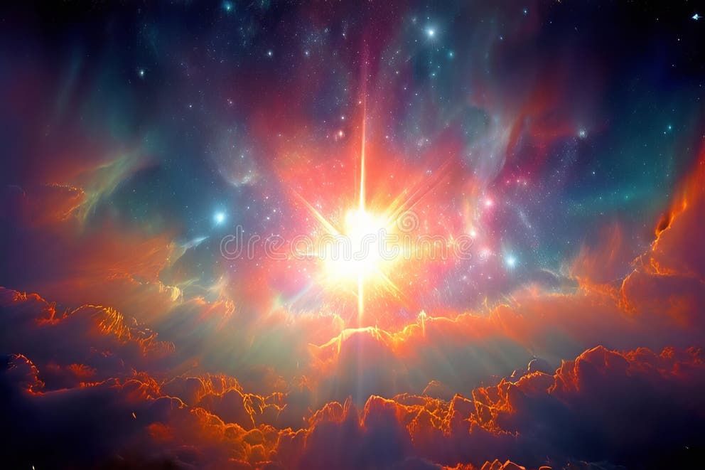 Stellar Cheer a Bright Close Up a Heavenly Boost Stock Illustration ...