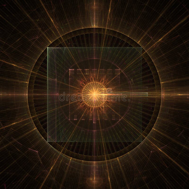 Stellar Clock Abstract Fractal Design Stock Illustration - Illustration ...